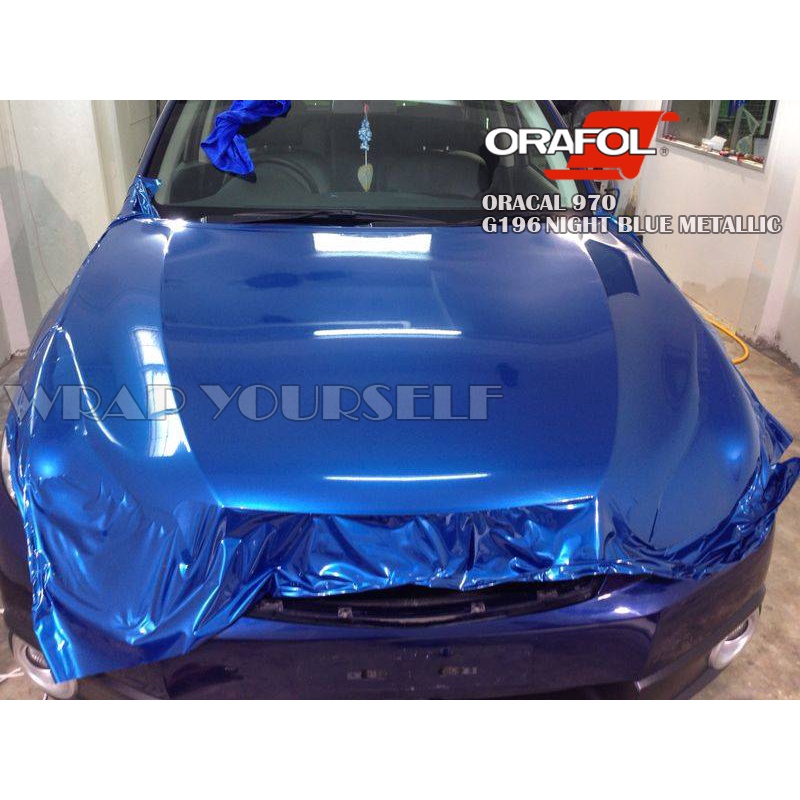 Orafol 970RA Gloss Night Blue Metallic Vinyl Wrap | 970RA-196 | Shopee ...