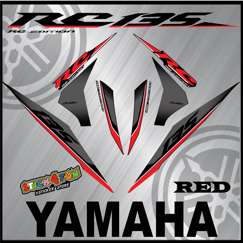 STICKER STRIPE MOTOR YAMAHA LC135 v2-v6 RC EDITION (80) VIETNAM DESIGN ...