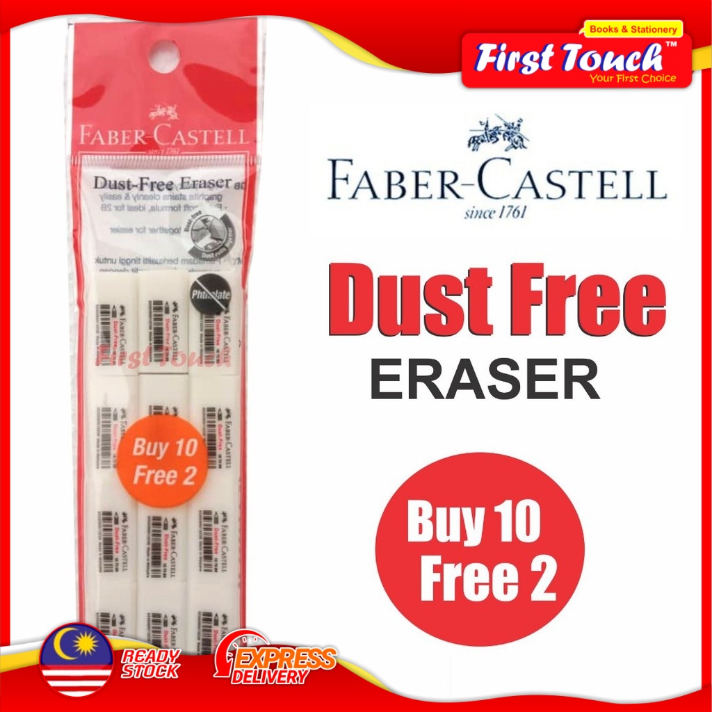 [Buy10Free2] FABER-CASTELL Dust-Free Eraser (187089/187047) Pemadam ...