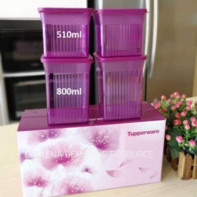 TUPPERWARE Elegant Square Set (4) | Shopee Malaysia