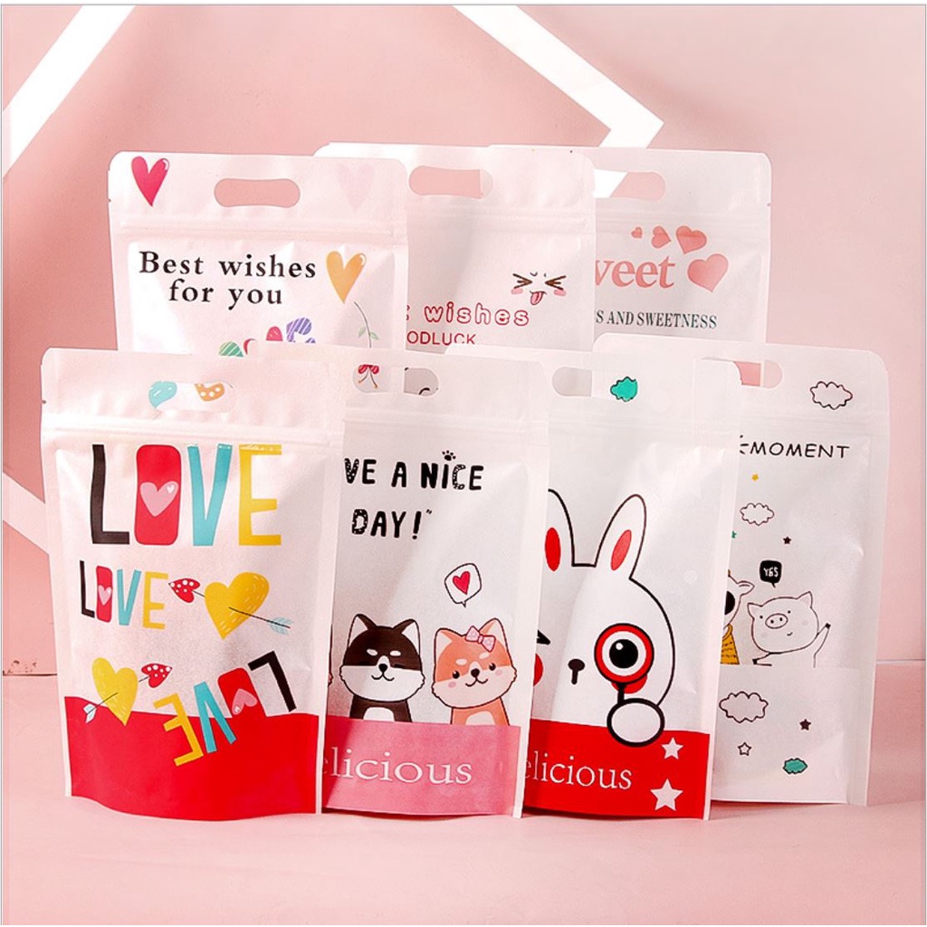 👍👍👍BEG BERDIRI BERZIP KARTUN COMEL ZIPLOCK CARTON GIFT FOOD BAGS ...
