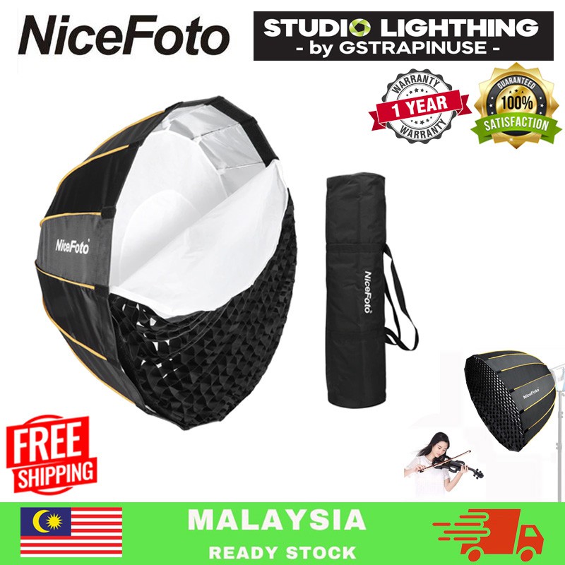 NiceFoto Parabolic LED Softbox Professional Quick Set-up Deep Soft Box ...