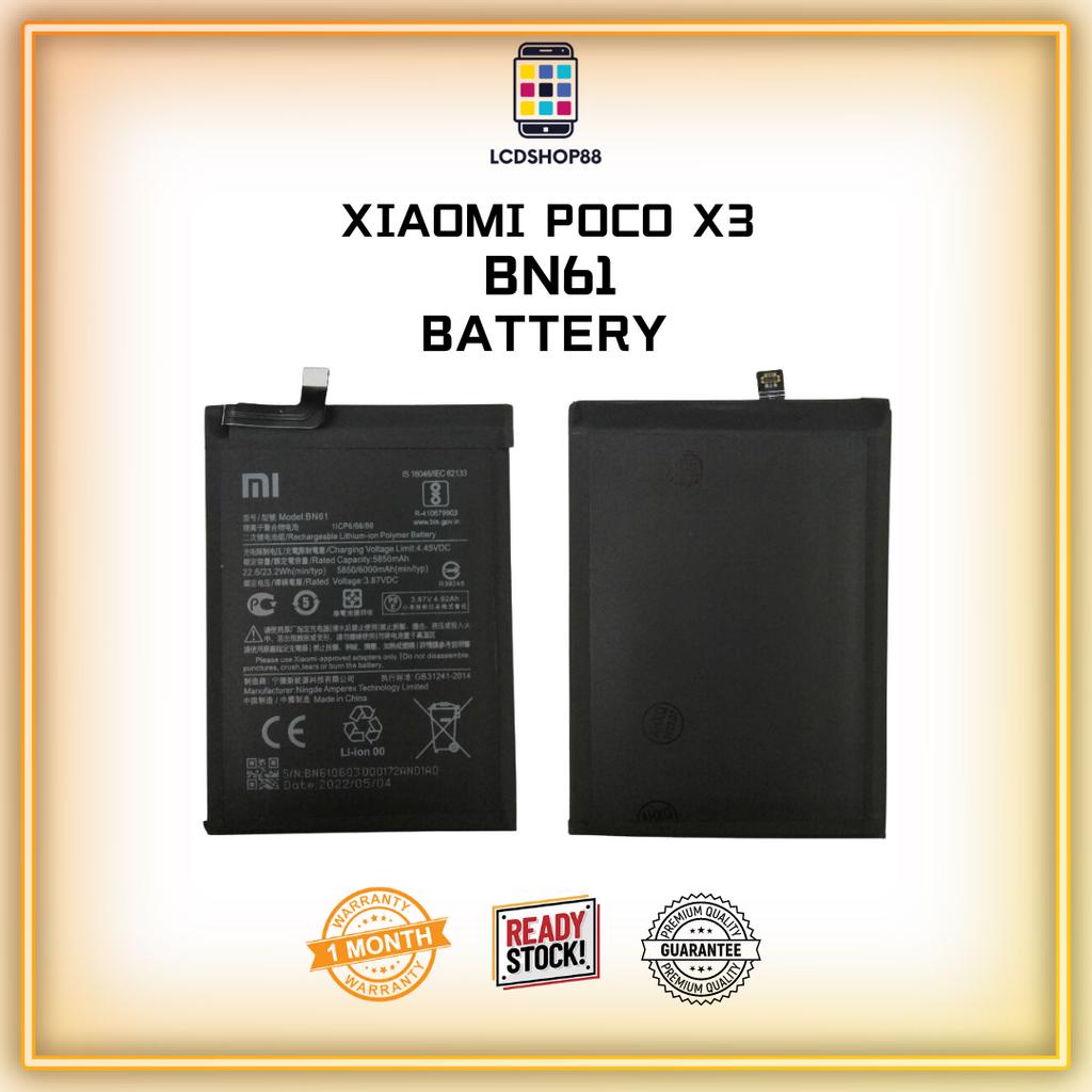 LCDSHOP88 XIAOMI BATTERY POCO X3 BATTERY XIAOMI POCO X3 BATTERY BN61 ...