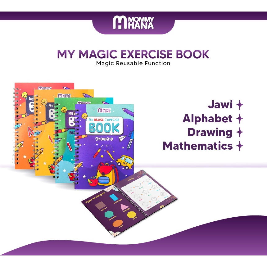 My Magic Book Kids by MommyHana Buku Exercise Activity Book-Jawi ...