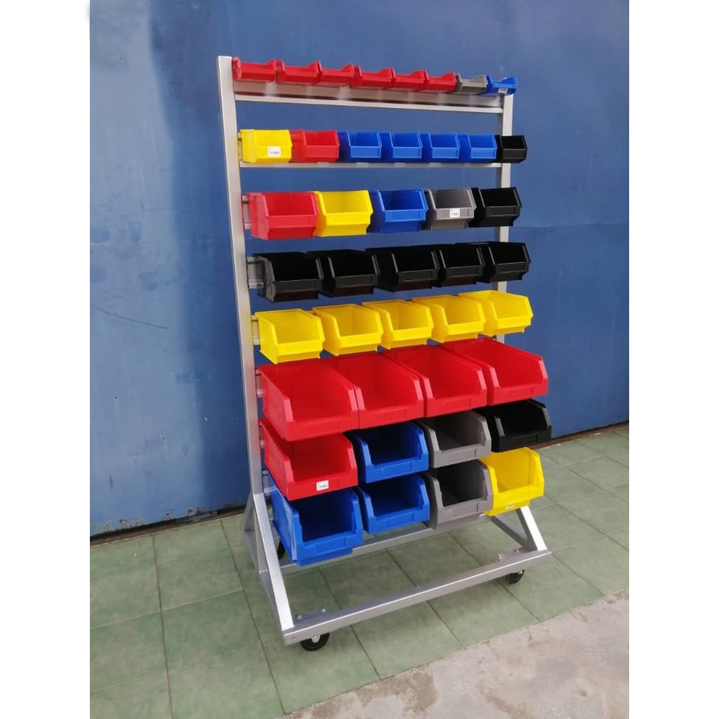 (Mini / Big) Front-vent Stackable Industrial Storage Box/ Hardware Spare Parts Tool Bin | Shopee ...