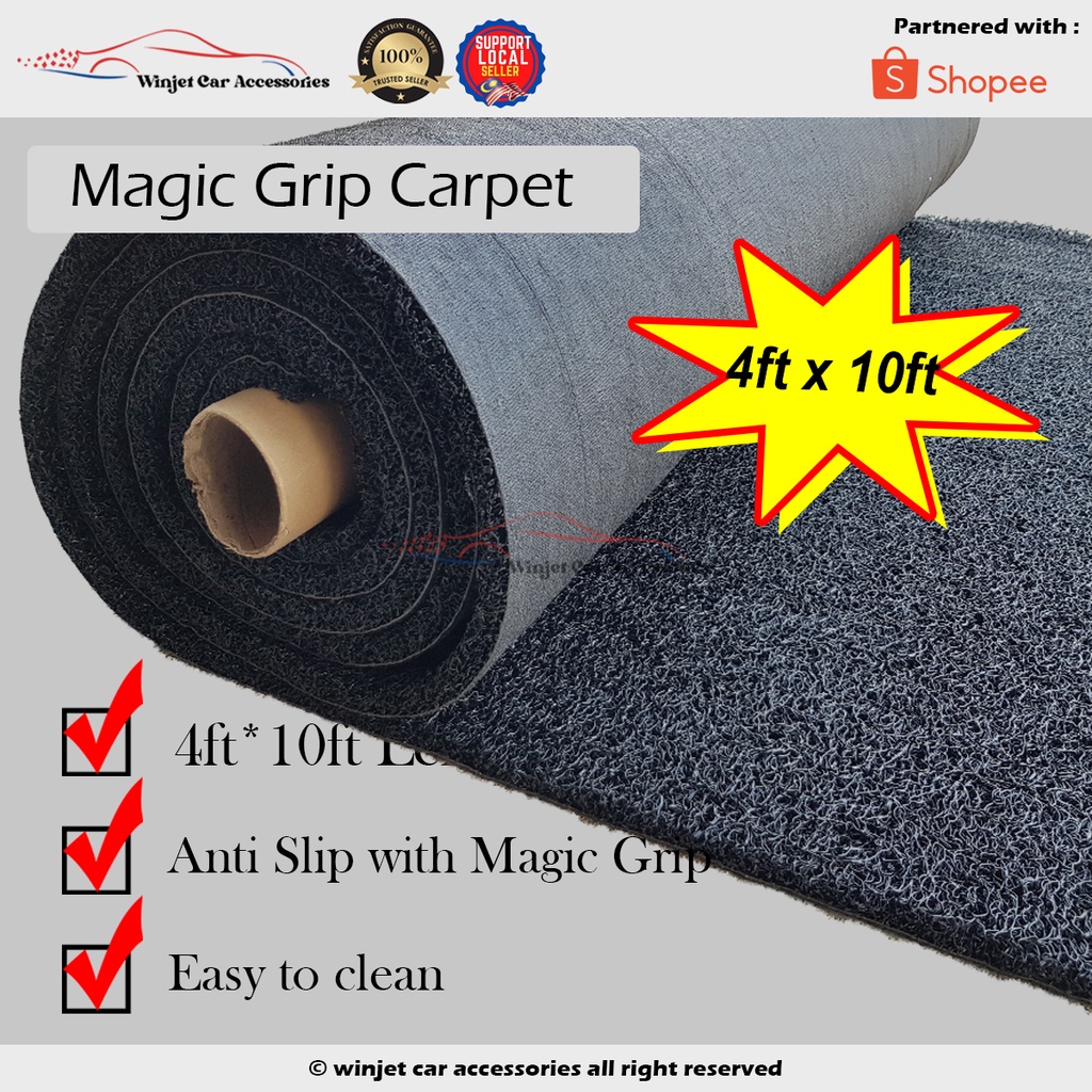 4ftx10ft V20mm+- Magic Grip Waterproof Coil Mat Car Carpet Karpet ...