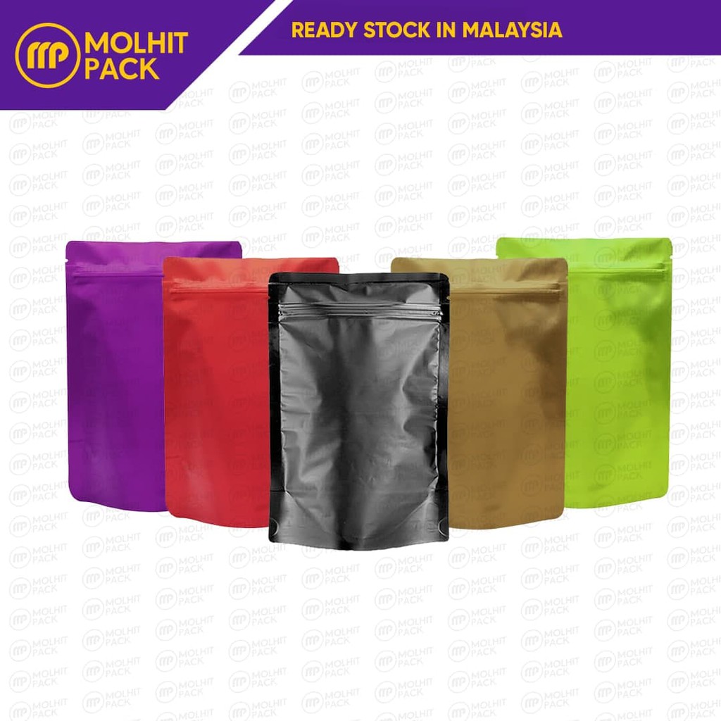 (CLEAR STOCK) Color Stand Up Zip Lock Pouch Aluminium Colourfull Pouch ...
