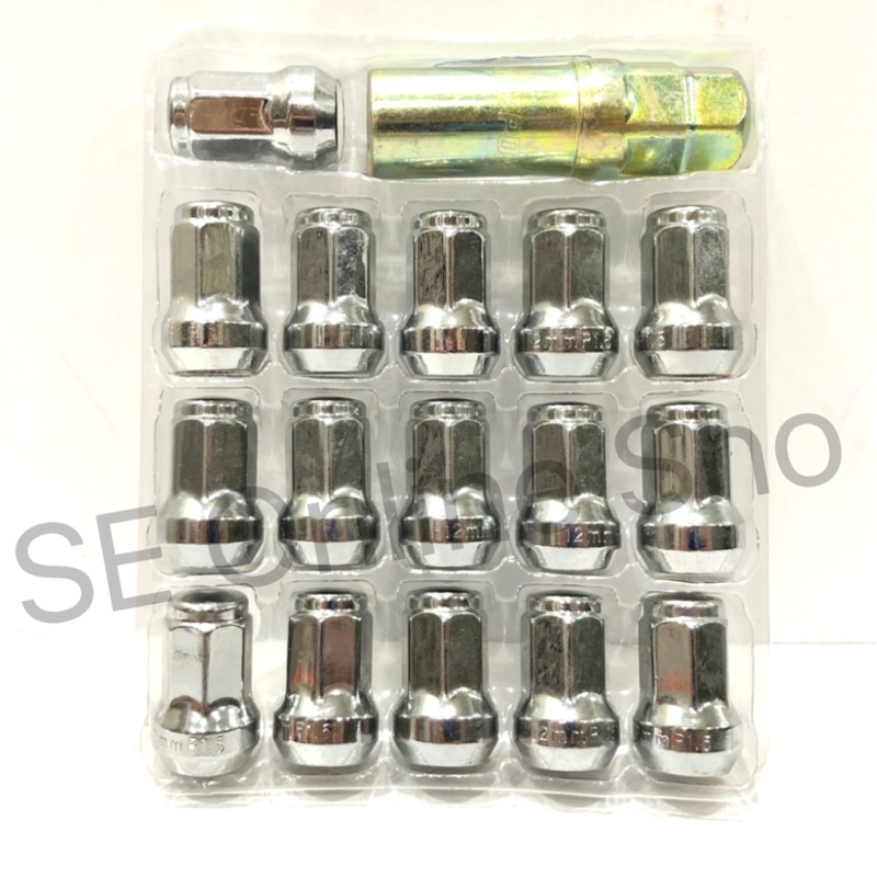 16Biji Nut Tayar Besi Heavy Duty Sport Rim Wheel Lock Special Lock Nut ...