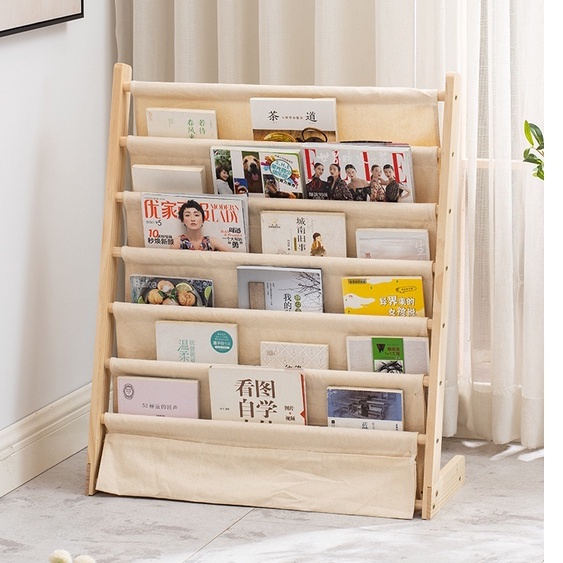 Wooden Multi-layer Bookcase Shelf Children Baby Student Picture Book ...