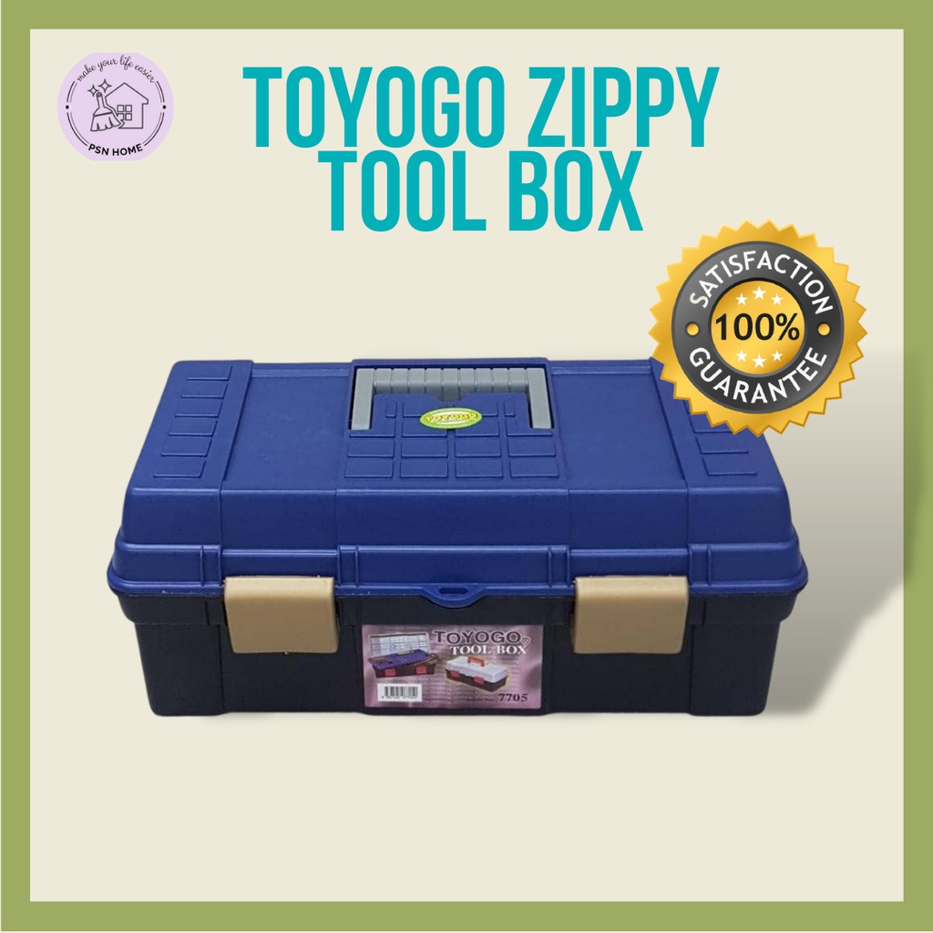 TOYOGO Multipurpose Zippy Tool Box Heavy Duty Tools Storage Container ...