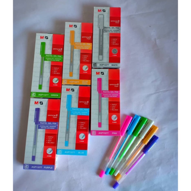 M&G Office G Pastel Gel Pen ( neon colour )0.8mm | Shopee Malaysia