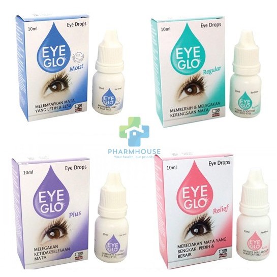 EYE GLO / EYE GLOW PLUS / MOIST / RELIEF / REGULAR EYE DROP 10ML ...