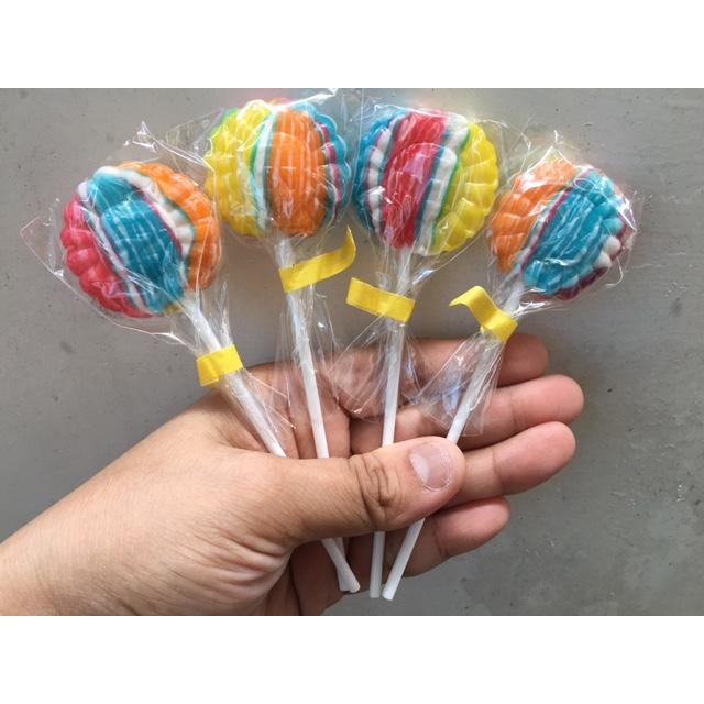 40 Pcs Mix Fruit 14cm Sunflower/Heart/Strawberry/Windmill/Clown/ Star/Spinny Colorful Lollipop ...