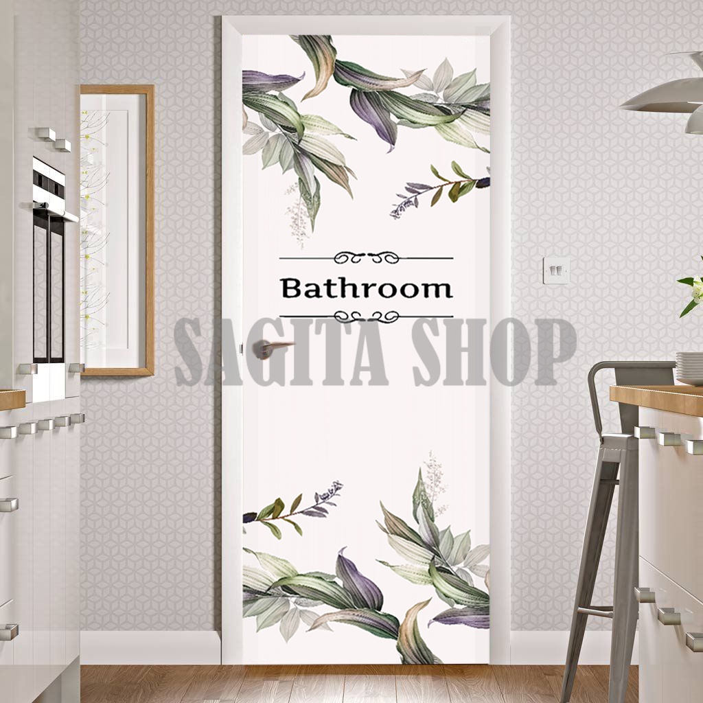 Bathroom Toilet Door Sticker Minimalist Aesthetic Motif | Shopee Malaysia