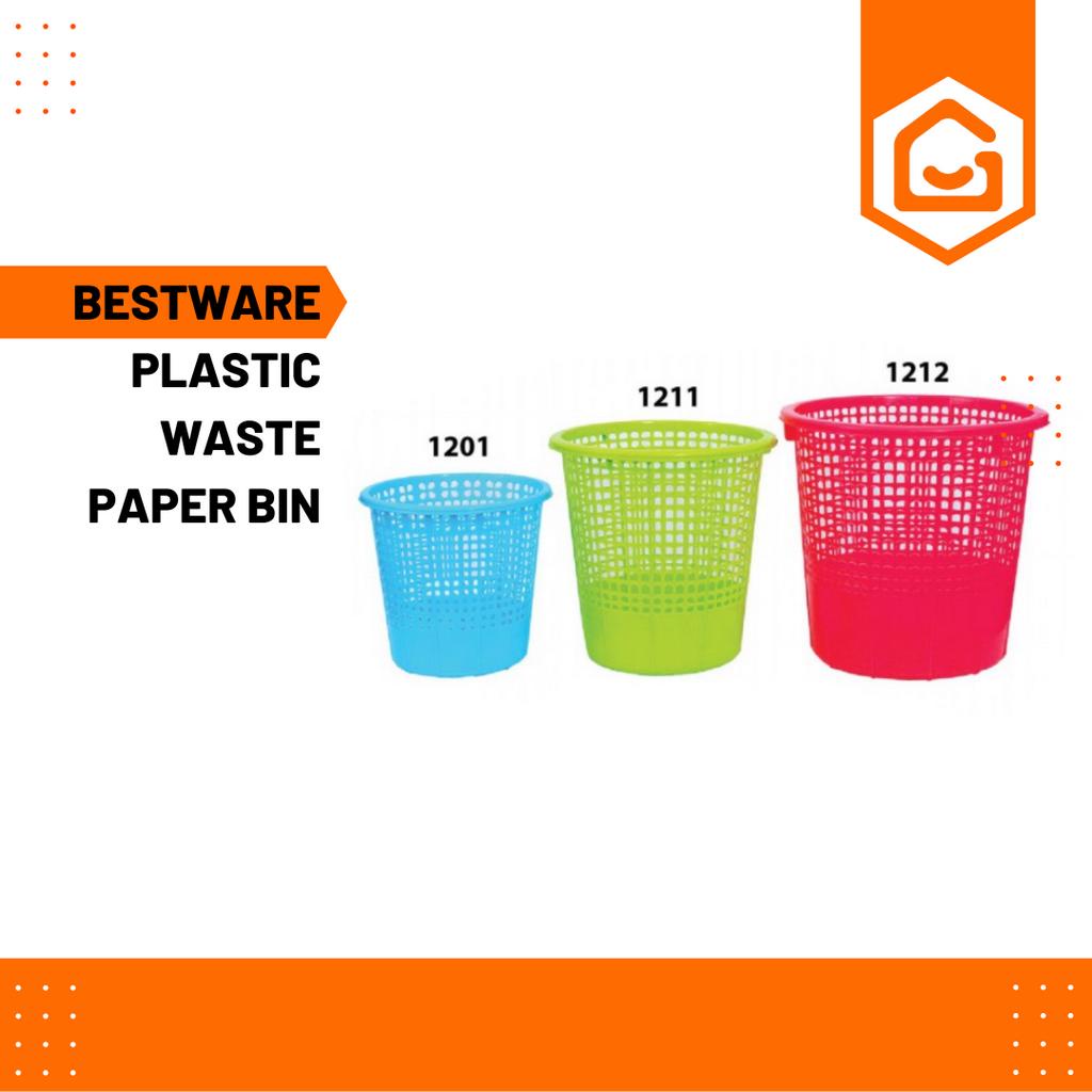 BESTWARE PLASTIC WASTE PAPER BIN/ ROUND BASKET BIN S/M/L MIX COLOUR | Shopee Malaysia