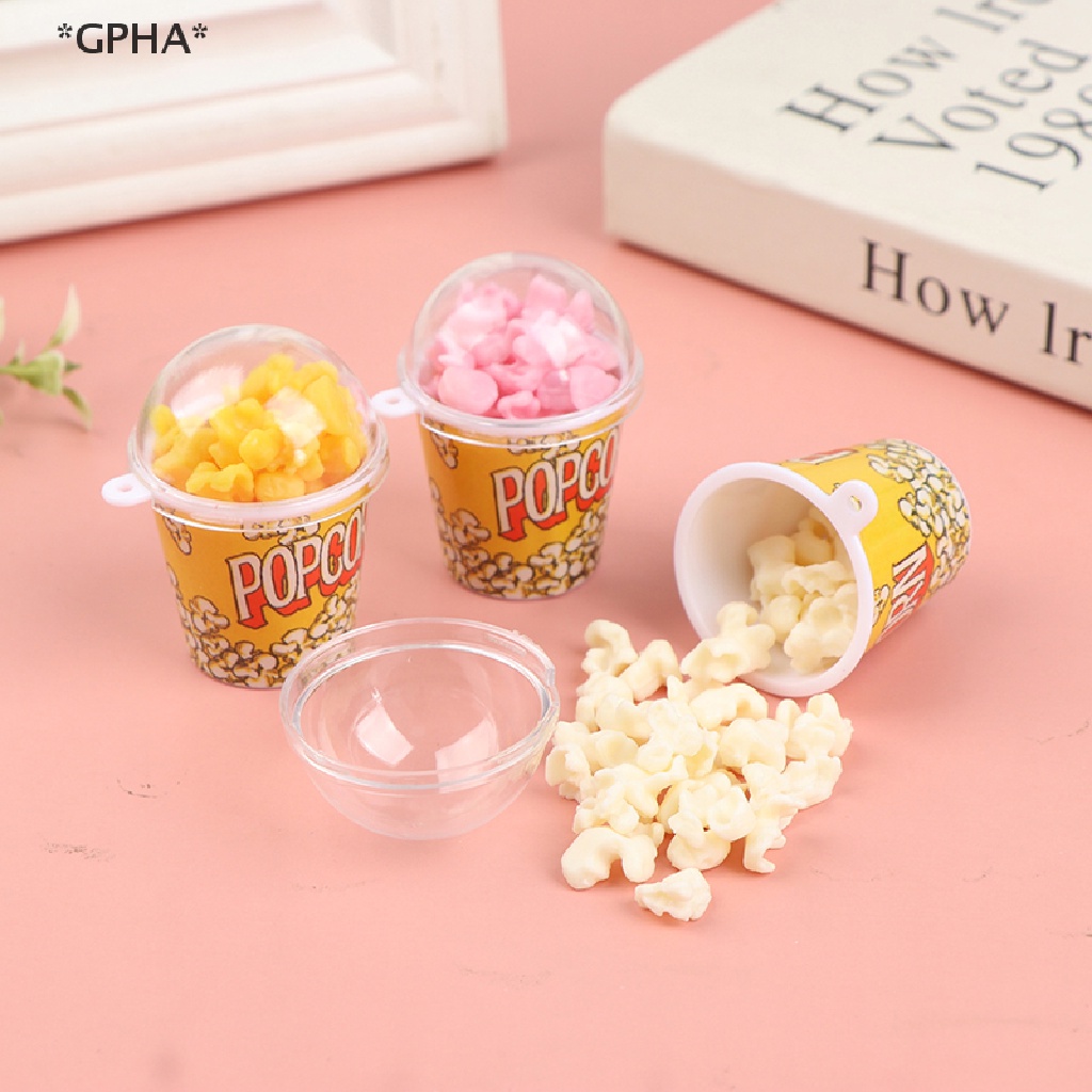 [[Gypsophila]] 1:12 Dollhouse Miniture Popcorn Bucket Snacks Pretend ...