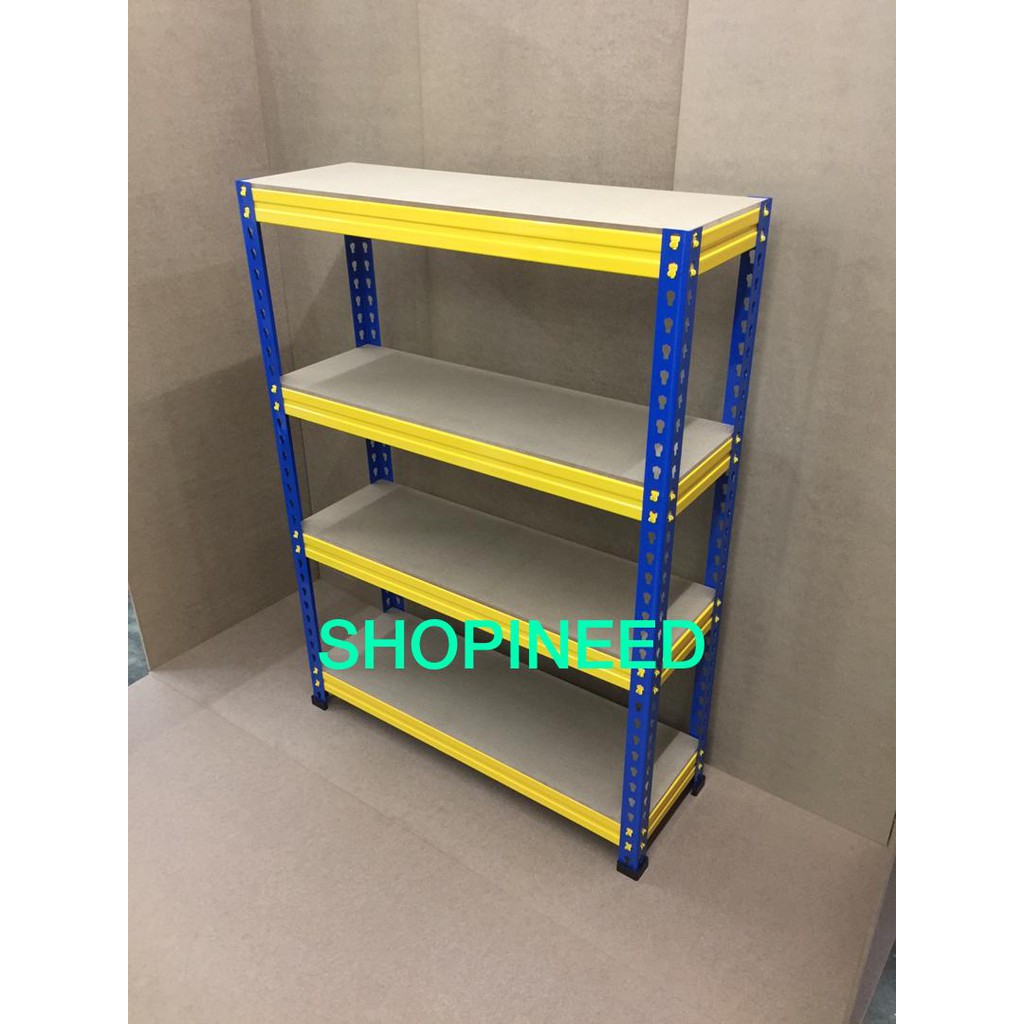 Boltless Rack 1200H x 600L x 300D Blue & Yellow/ 4'H x 2'L x 1'D ...