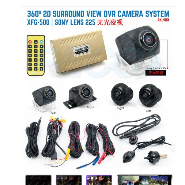 XFG-500 360' 2D SURROUND VIEW DVR CAMERA SYSTEM (SONY LENS 225 ...