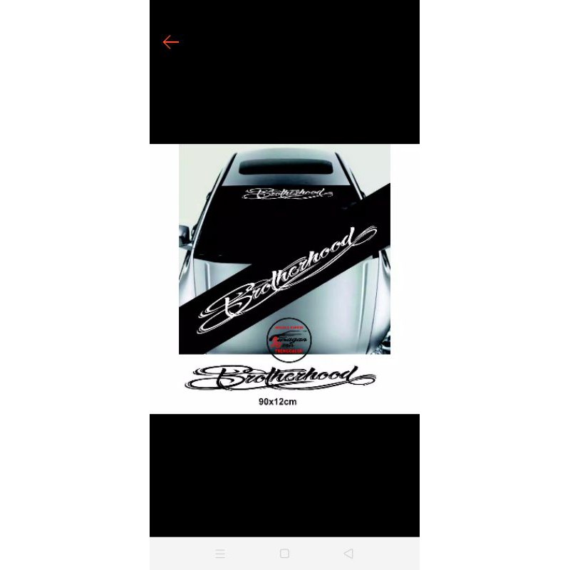 Sticker Cutting Glass Car Sticker Name Brotherhood | Shopee Malaysia