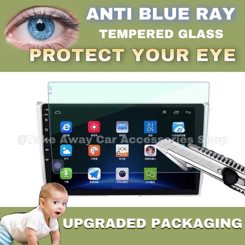 Car 2K Android Player Screen Protector Tempered Glass 9inch & 10inch ...