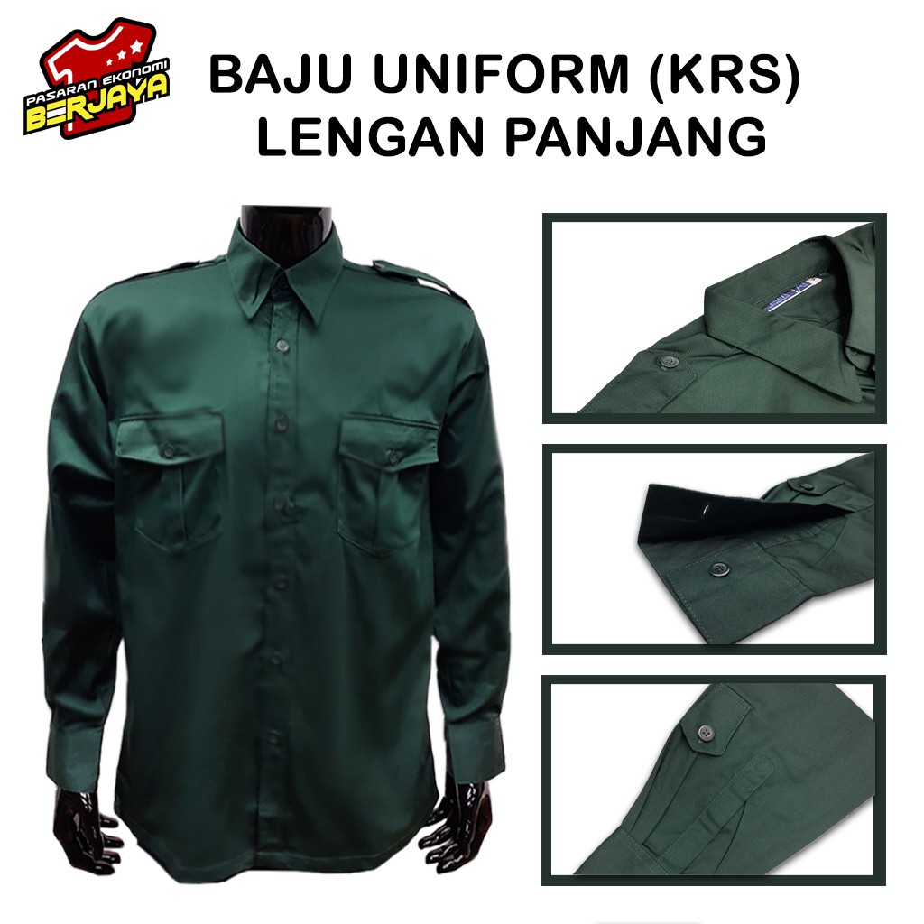 Baju KRS Uniform Sekolah(Lengan Panjang)/Baju Kokurikulum/Kadet Remaja ...