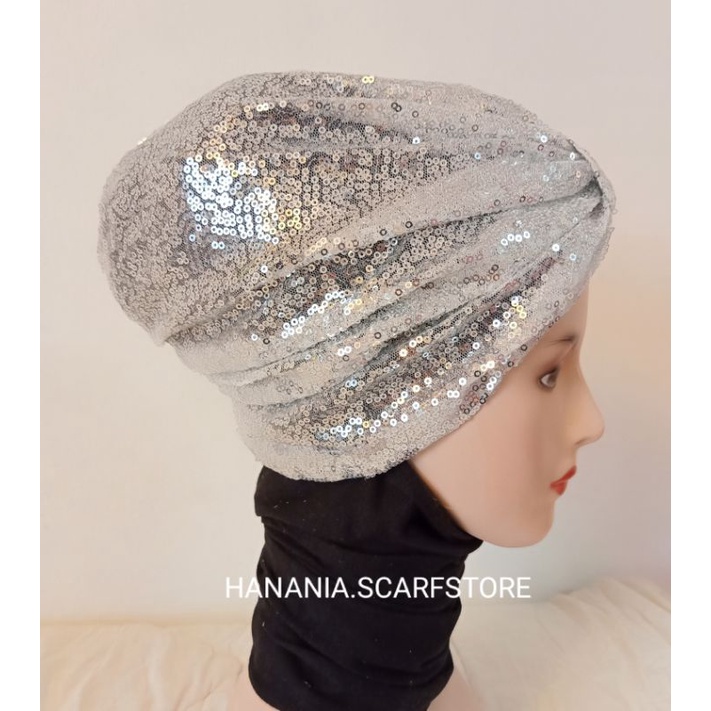 Adult turban Instant hijab turban Luxury sequin turban Luxury sequin ...