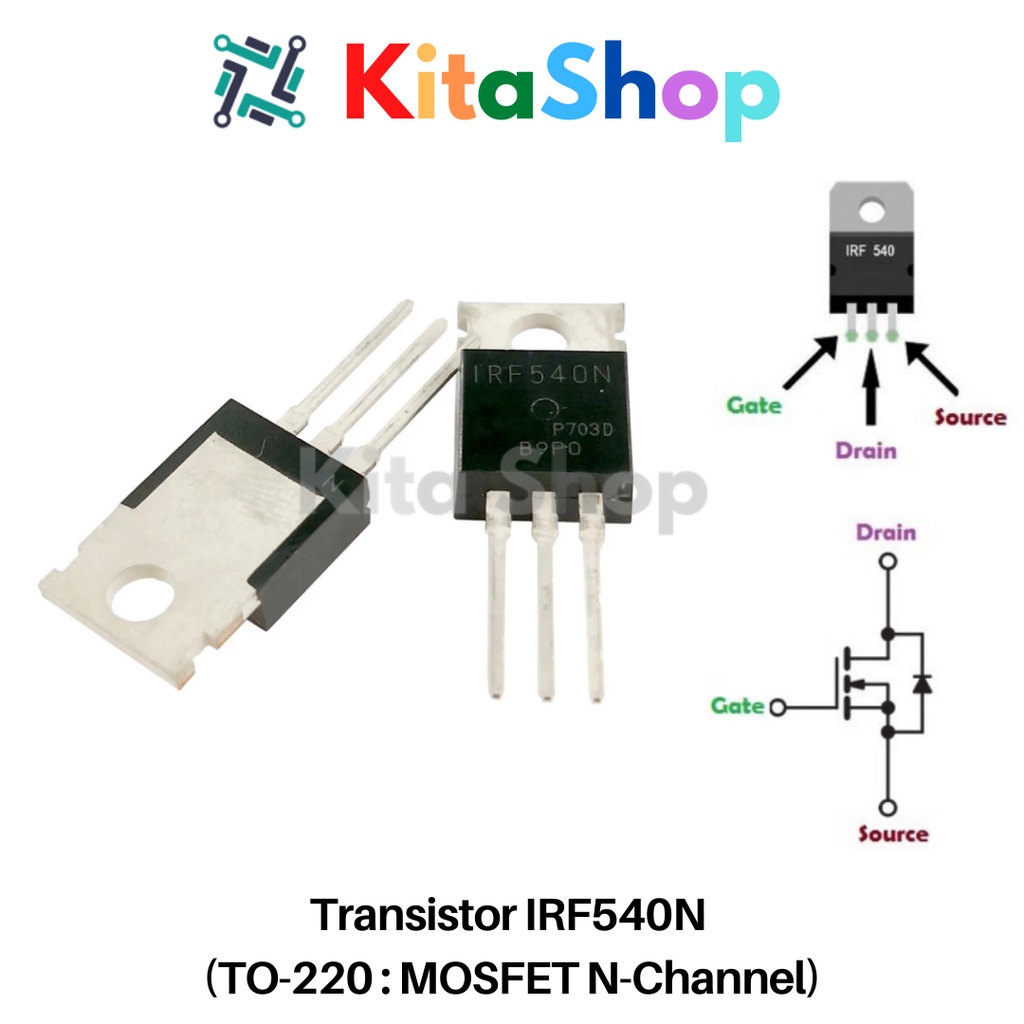 Transistor IRF540N (TO-220: MOSFET N-Channel) | Shopee Malaysia