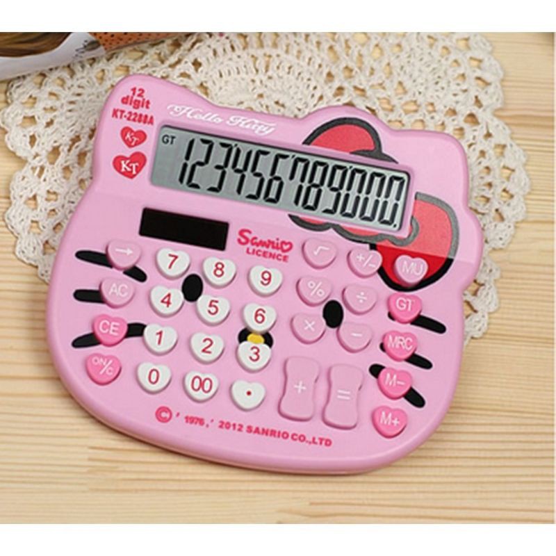 Hello Kitty Calculator Pink FREE Battery Max 12 Digit | Shopee Malaysia