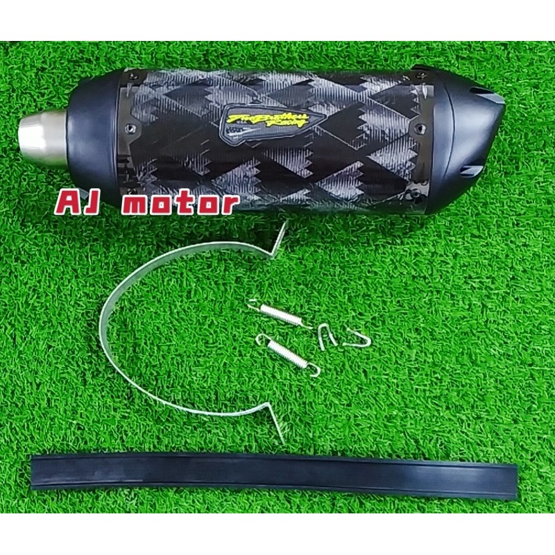 UNIVERSAL RACING MUFFLER BOX 51MM BLACK 40CM EXHAUST EKZOS PIPE Z250 ...