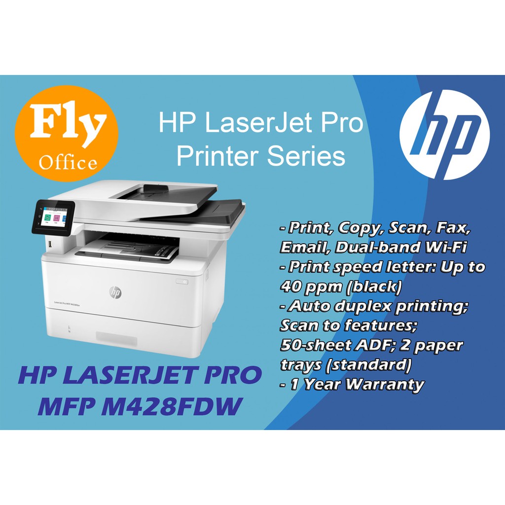 HP LaserJet Pro MFP M428fdw Printer (W1A30A) - Print, Copy, Scan, Fax ...