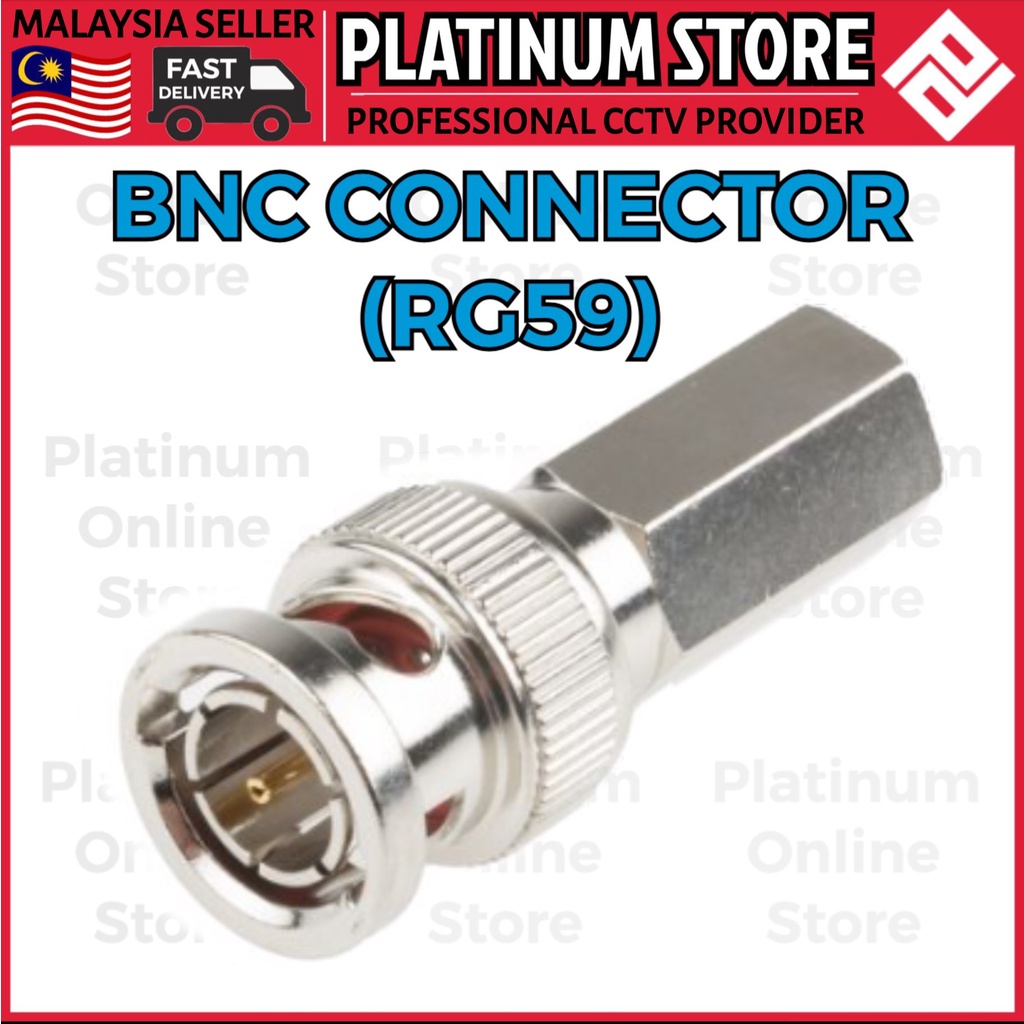 BNC RG59 Coaxial Connector RG-59 adaptor for CCTV Camera Use | Shopee ...