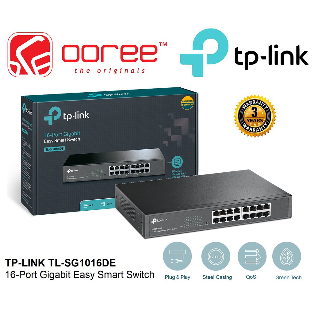 TP-LINK TL-SG1016DE 16-PORT / TL-SG1024DE 24-PORT GIGABIT EASY SMART ...