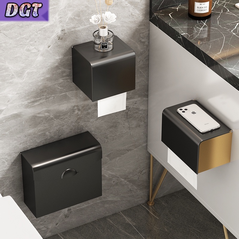 DGT Non Perforated Waterproof Toilet Tissue Paper Roll Holder Wall ...