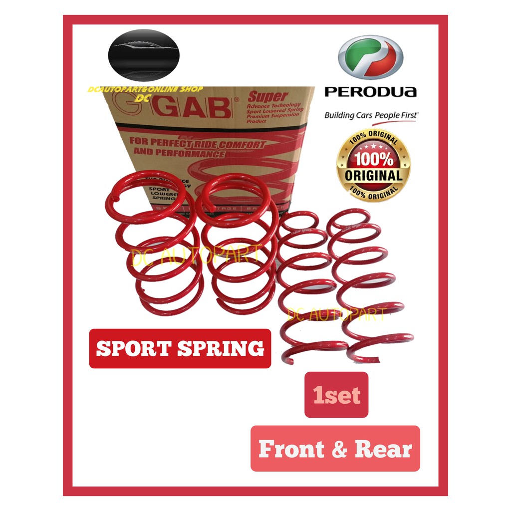 ORIGINAL GAB SPRING SPORT LOWER PERODUA AXIA BEZZA ALZA MYVI VIVA ...