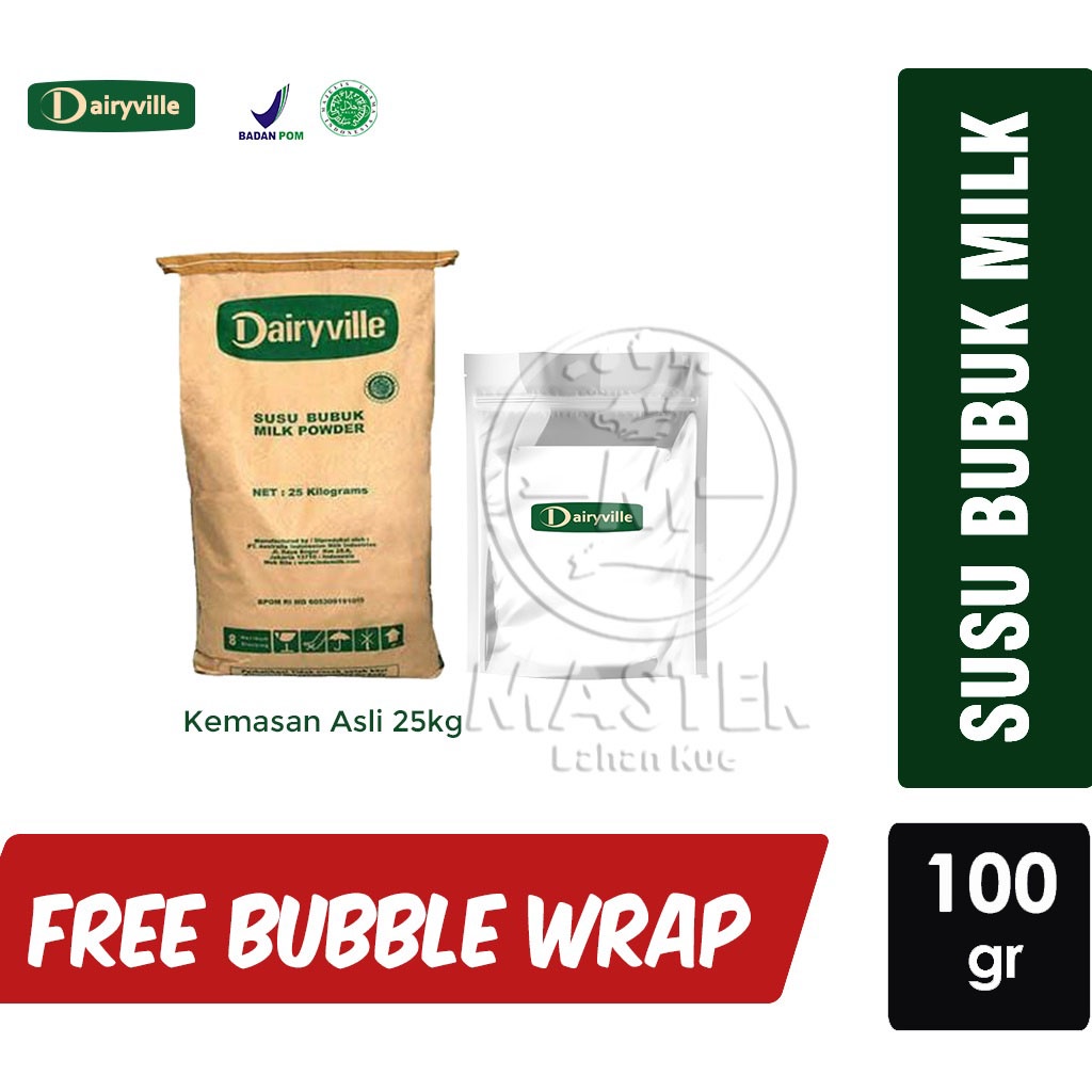 Full Cream Milk Powder Dairyville Milk Powder Premix [100 gr] | Shopee ...