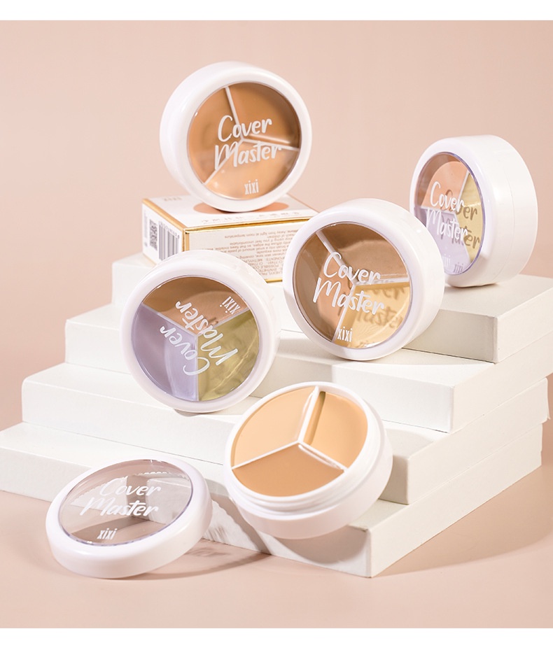XIXI Makeup 3 Color Concealer Palette With Concealer Brush Flawless ...