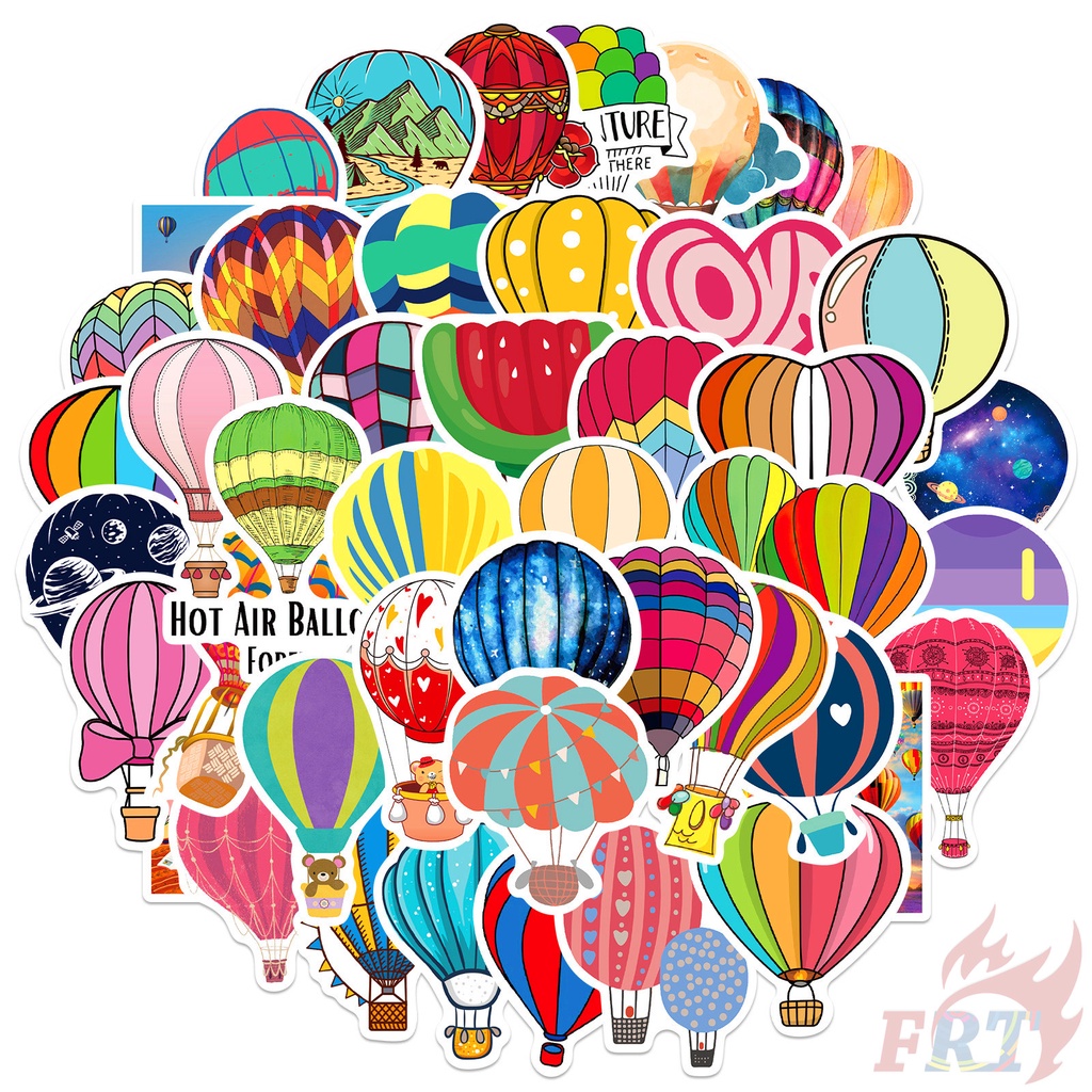 50Pcs/Set I Have A Balloon Dream - Colorful Balloon Hot-Air Balloon ...