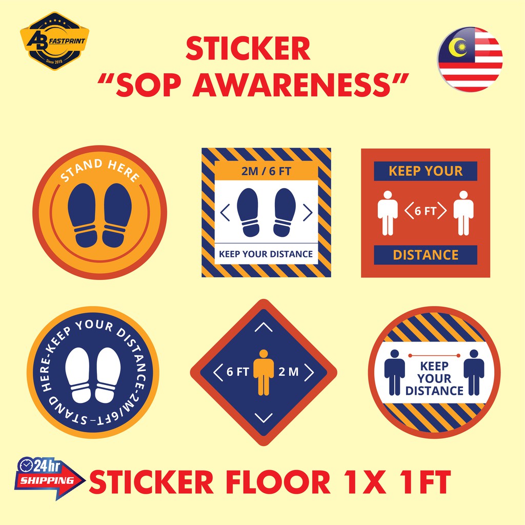 STICKER SOP 1X1KAKI SEGERA !! | Shopee Malaysia