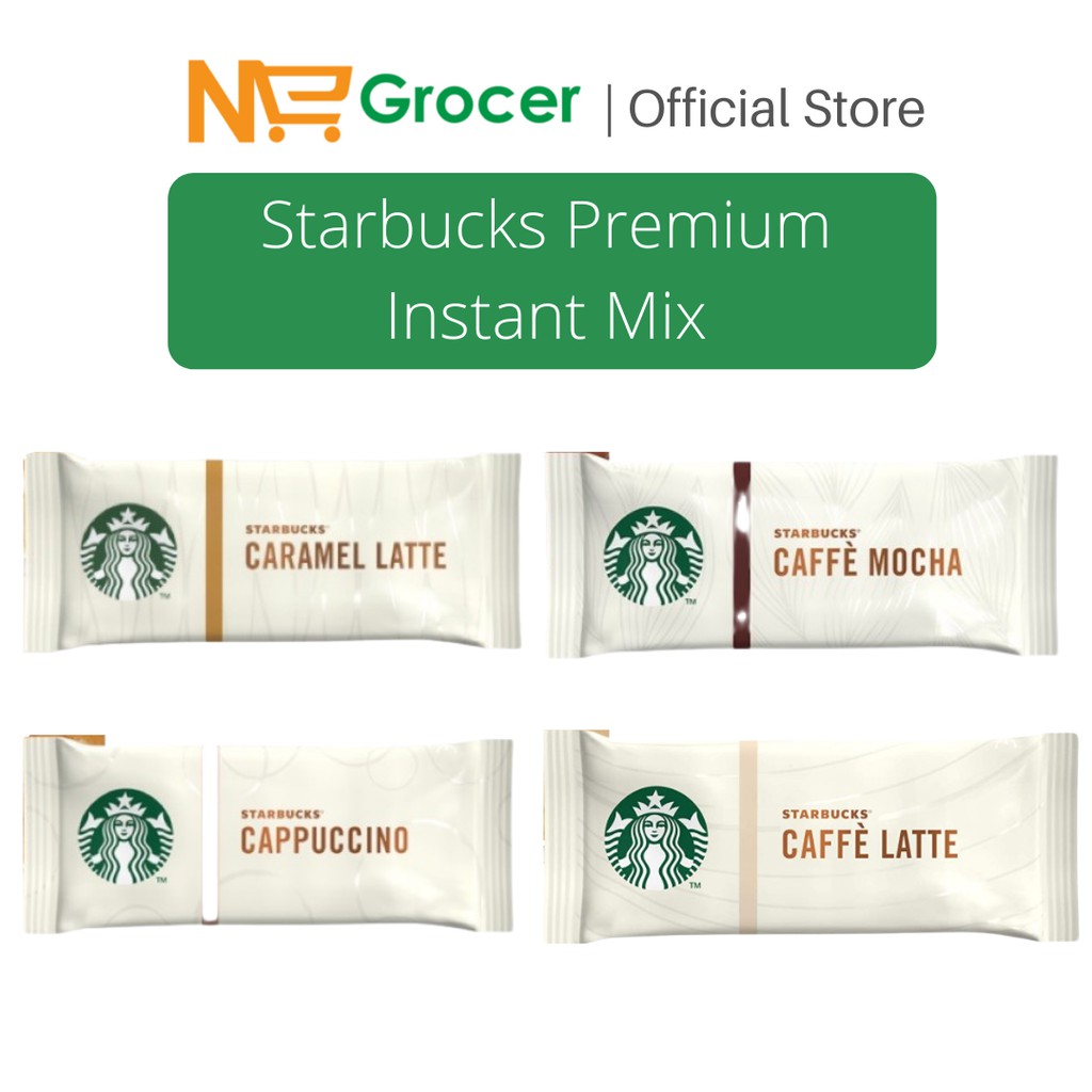 Starbucks® Premium Instant Coffee Mix Caffe Mocha/Caramel Latte/Caffe ...