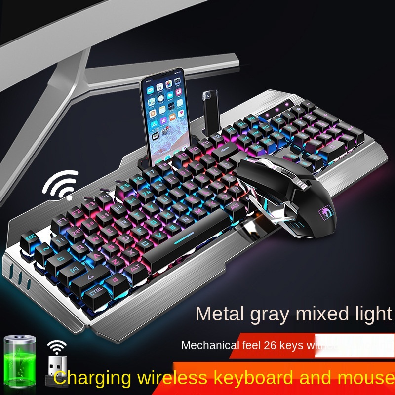 Xinmeng 670 Wiress Mechanical Feel Keyboard With Backlight RGB Anti ...