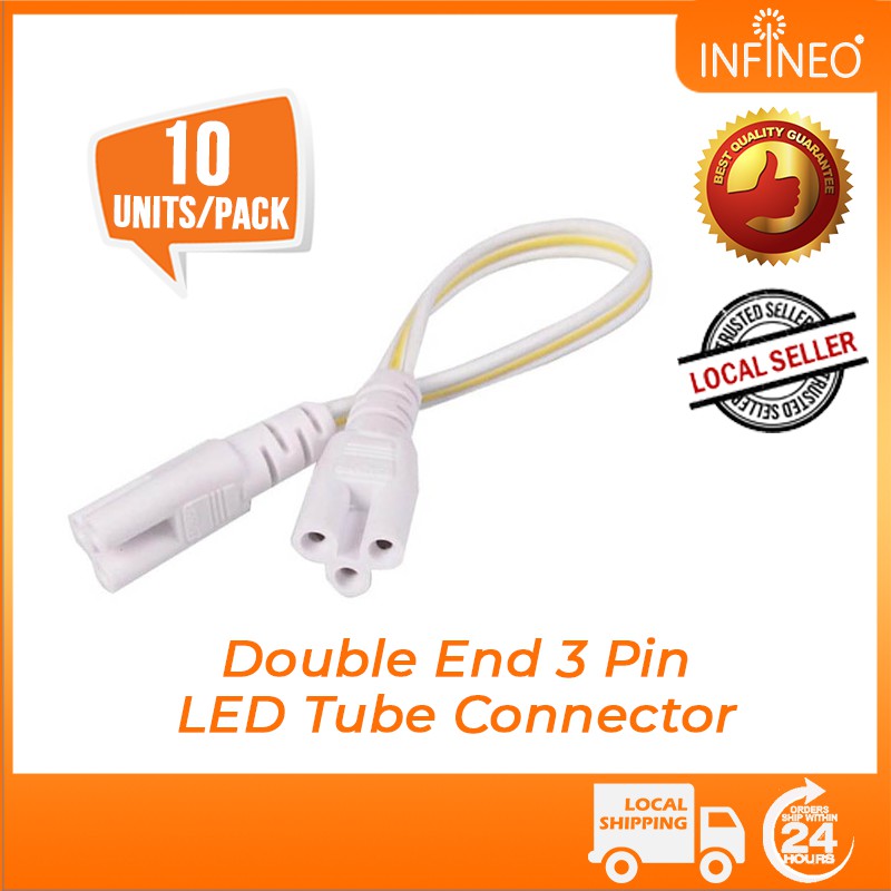 (10pcs/pack) T4 T5 T8 LED Tube Connecting Fluorescent Lamp 3 Pin ...