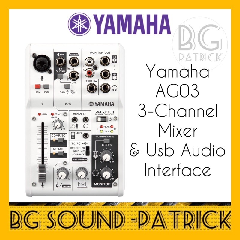 Yamaha AG03 3-Channel Mixer & USB AUDIO INTERFACE | Shopee Malaysia