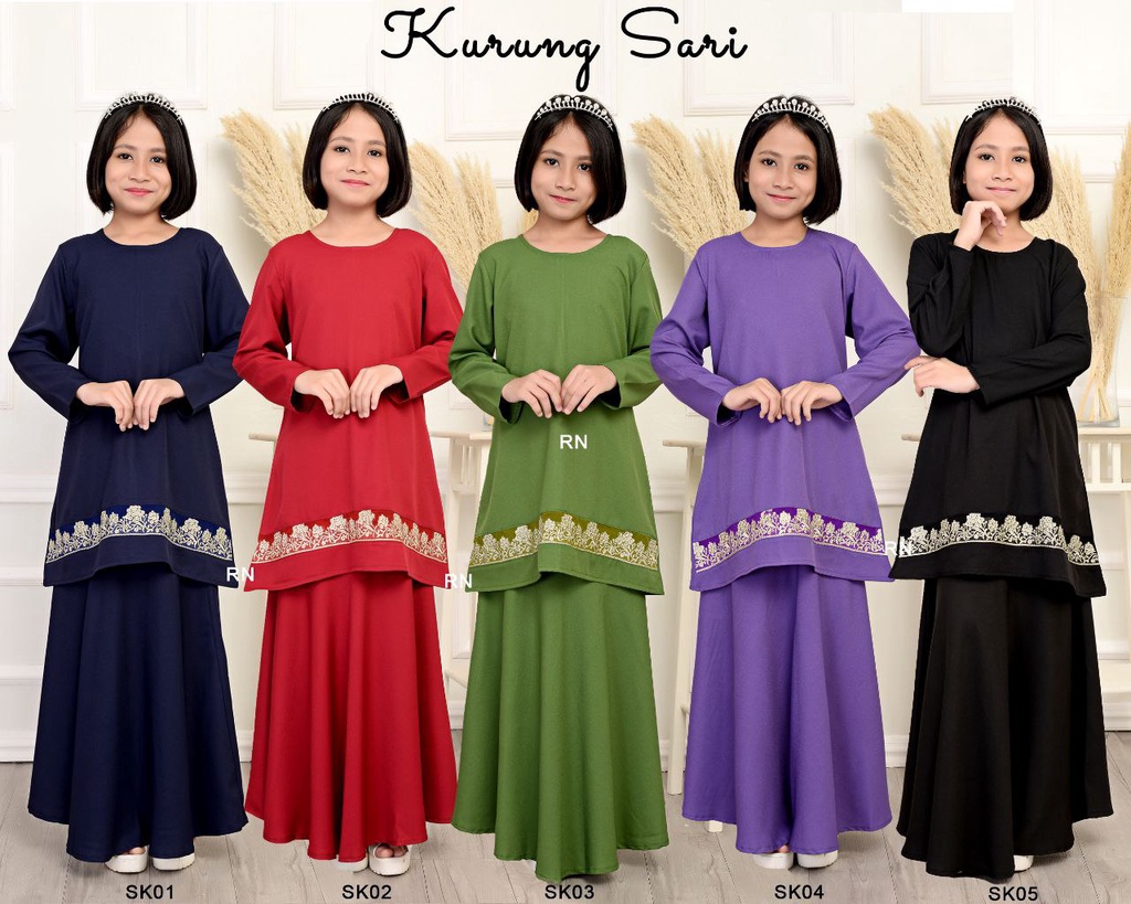 KURUNG SARI KIDS Baju Raya Budak Kanak2 Perempuan Girls Clothing ...