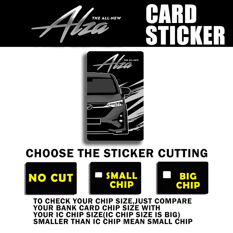 PERODUA ALZA 2022 / ATM STICKER / T*G STICKER / BANK CARD STICKER ...
