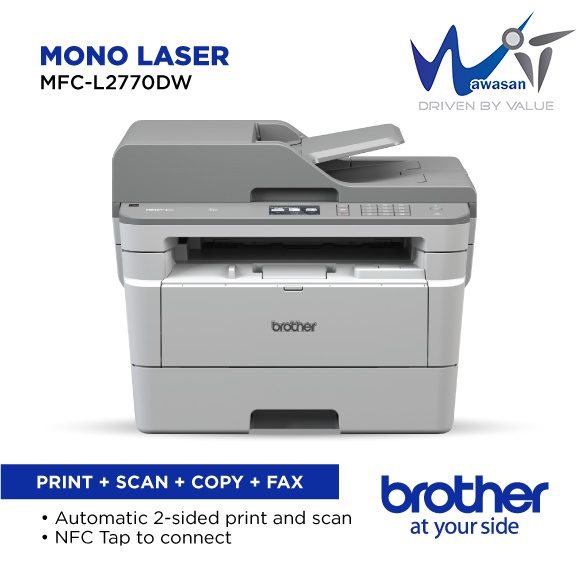 Brother MFC-L2770DW Auto 2 Sided A4 Print Scan Copy Wifi Mono Laser ...