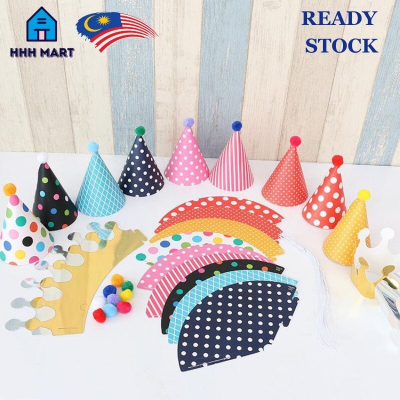 [Ready Stock] 10 Pcs Mini Happy Birthday Party Hats Birthday ...