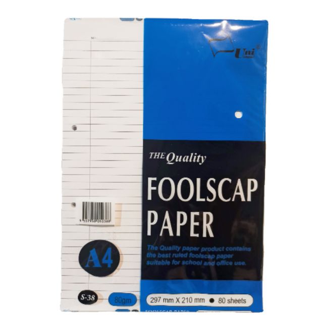 A4 Foolscap Paper 80gsm 80 Sheets Text Pad | Shopee Malaysia