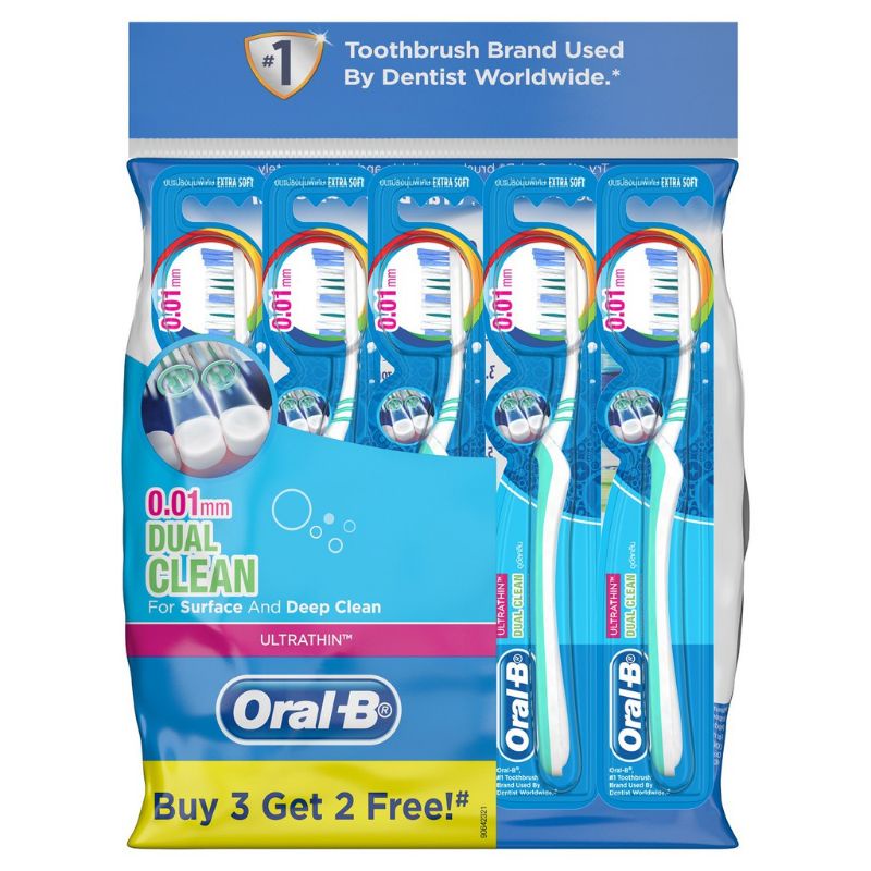 Oral B Toothbrush Ultra Thin Dual Clean B3F2 (5s) | Shopee Malaysia