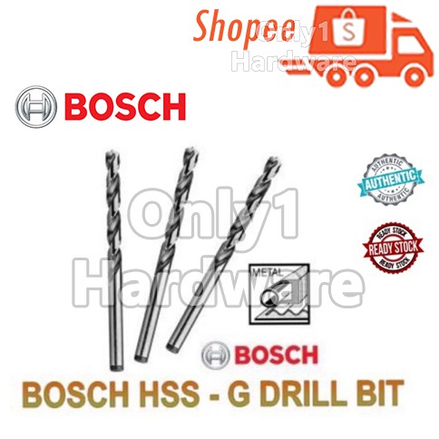5PCS BOSCH HSS-G METAL DRILL BIT 8.0MM-13.0MM | Shopee Malaysia