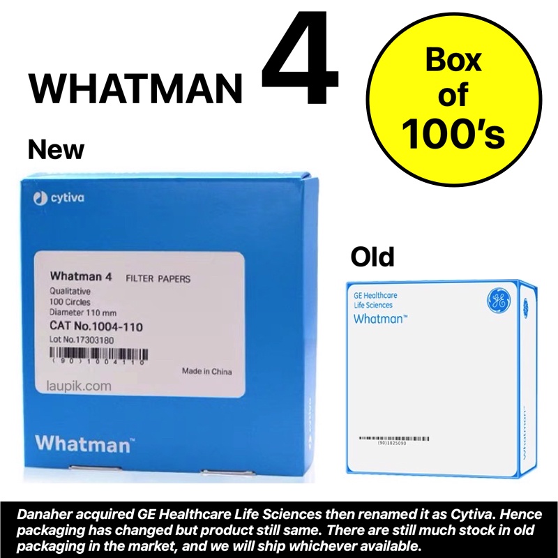 WHATMAN No. 4 (25um) Filter Papers [ Original Box Of 100's ] | Shopee ...
